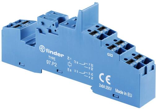 Finder Relaisfassung, 15.8mm, blau (97.P2) Elektroshop Wagner