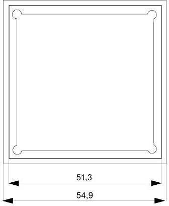 Siemens DELTA line Zwischenrahmen 55x55mm, für Geräte mit Zentralplatte ...