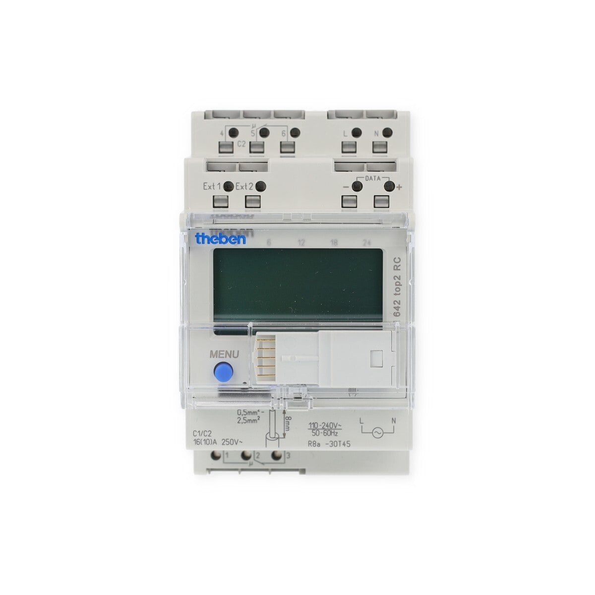 Theben TR 642 top2 RC Digitale Zeitschaltuhr Jahresprogramm, 2-Kanal ...