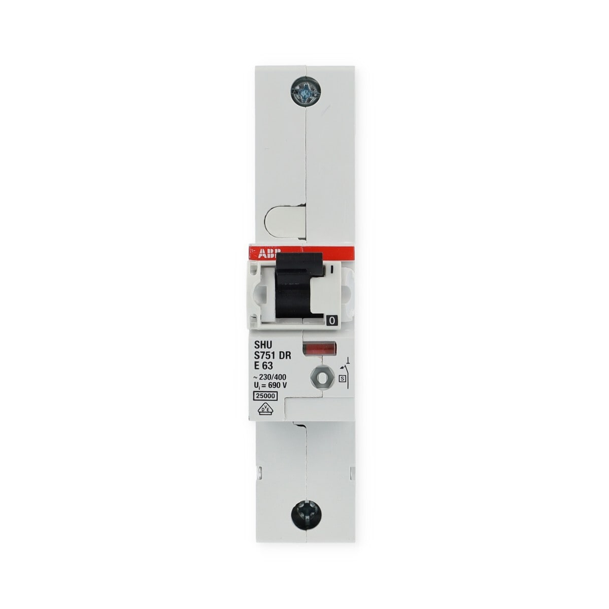 ABB S751DR-E 63 selektiver Hauptleitungs-Schutzschalter, E-Charakteristik, 63A, 1P ...