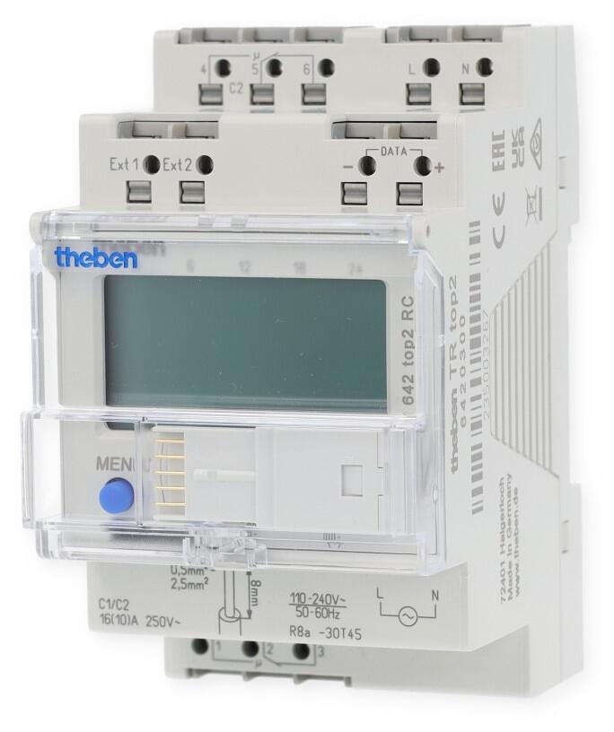 Theben TR 642 top2 RC Digitale Zeitschaltuhr Jahresprogramm, 2-Kanal ...