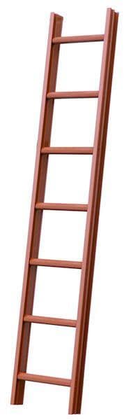 PROTEC.class PD17B Dachleiter, 1 x 7 Sprossen, Braun Elektroshop Wagner