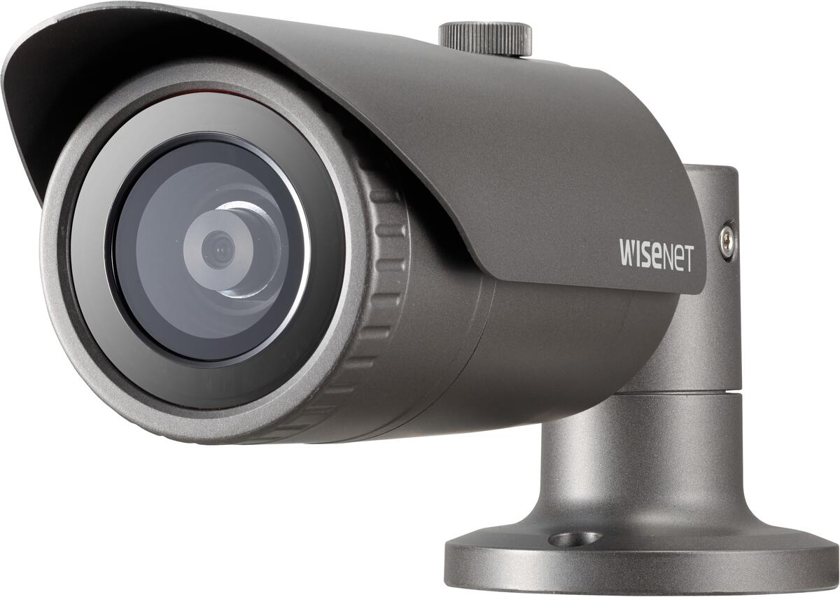 Hanwha Vision 4MP-IR-Bullet-Kamera, Max. 4 MP Auflösung dunkelgrau (QNO ...