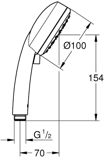 GROHE Tempesta Cosmopolitan 100 Handbrause, 2 Strahlarten, chrom ...