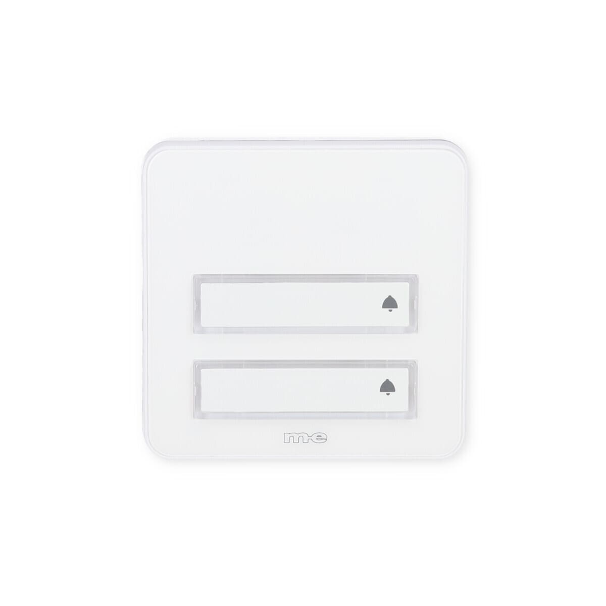 M-E BELL-232.3 Funk-Türglocken-Set mit LED-Leuchtring, 2-Familienhaus ...