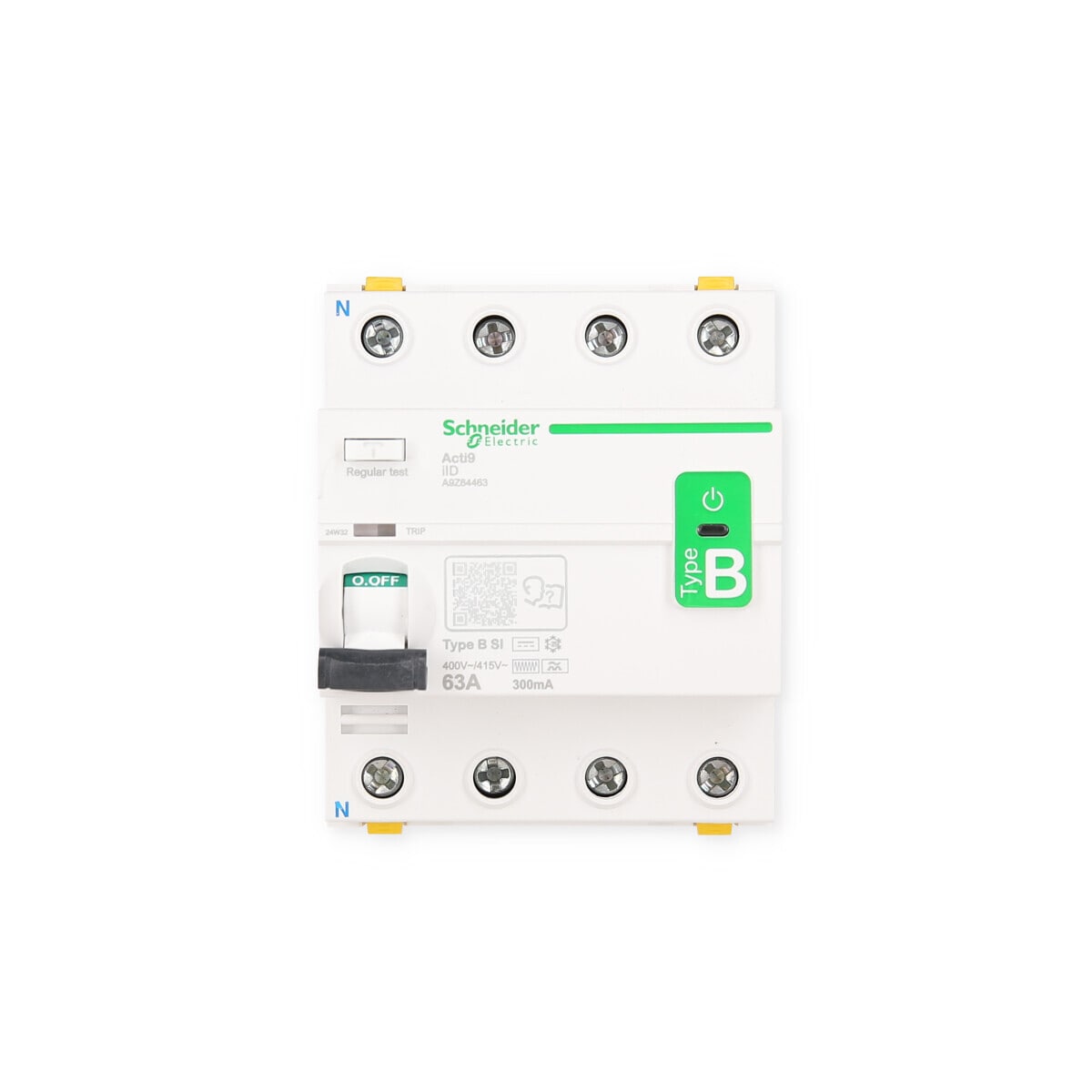Schneider Electric A9Z64463 FI-Schutzschalter, 4P, 63A, 300mA, Typ B-SI ...