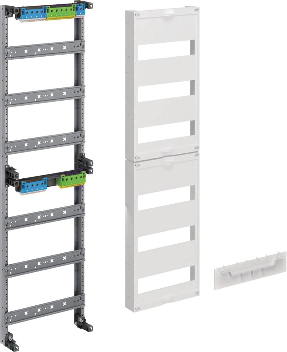 Hager ZU261S Verteilerfeld, univers Z, H:900mm, 6-reihig, 1-feldig, PE ...