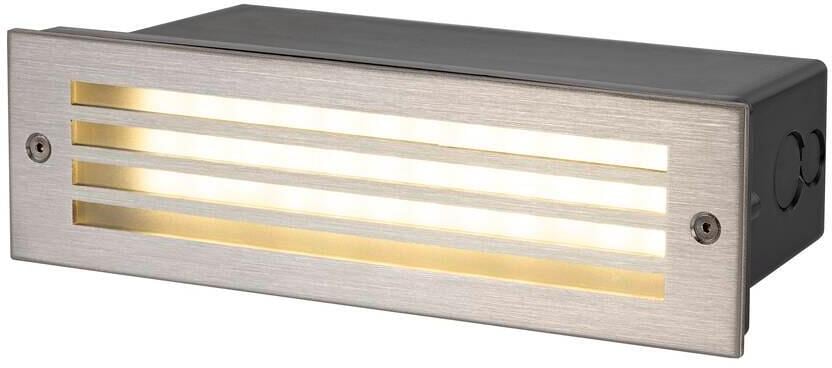 SLV BRICK MESH Wandeinbauleuchte, Outdoor, LED, 3000K, IP65, edelstahl ...