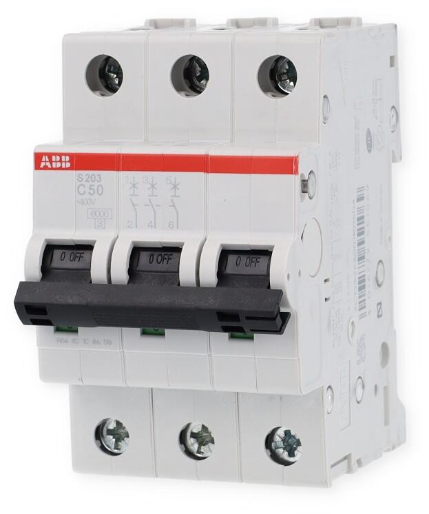 ABB S203-C50 Sicherungsautomat 6kA,50A,3Polig (2CDS253001R0504) Elektroshop Wagner