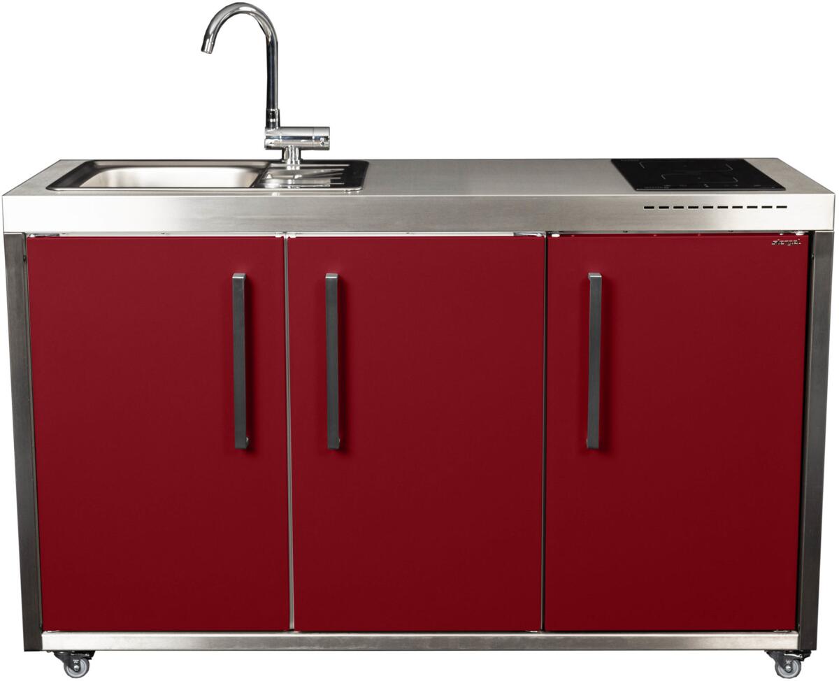 Miniküche Outdoor MO 150, Spüle rechts, bordeauxrot (2215000025003 ...