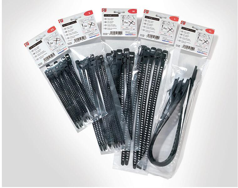 Hellermann Lösbarer Softbinder, schwarz Elektroshop Wagner