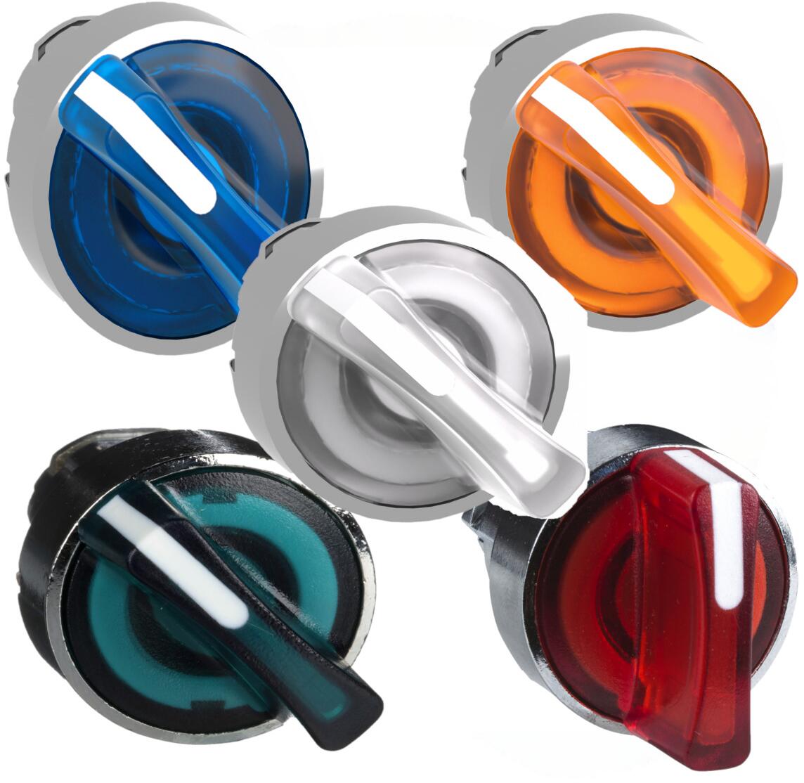 Schneider Electric ZB4BK Harmony XB4, Leuchtwahlschalter, Frontelement ...