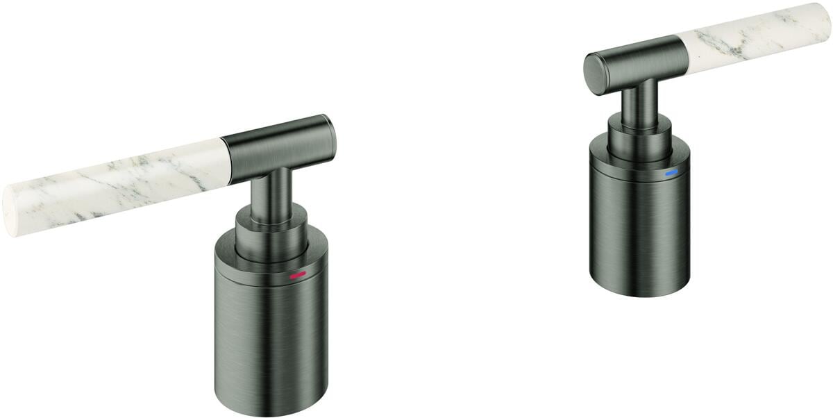 GROHE Atrio Private Collection Hebelgriffe, für 25224, White Attica/hard graphite gebürstet ...