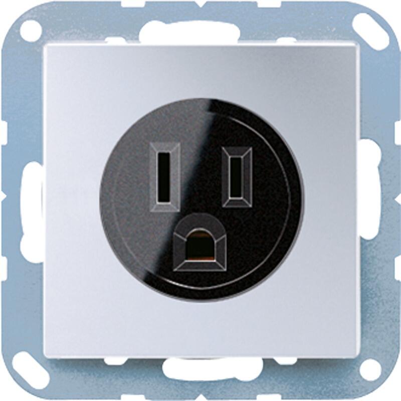 Steckdose US-Norm NEMA, Aluminium, A 500, Jung A521-15AL Elektroshop Wagner