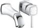 GROHE Grandera 2-Loch-Waschtischbatterie, Wandmontage, Ausladung 177 mm ...
