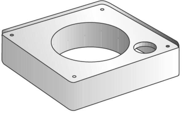 Helios L-MF 100 Montageflansch für DN100 (60601) Elektroshop Wagner