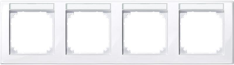 Merten 471425 Rahmen, System M-Smart, 4fach mit Beschriftungsträger ...