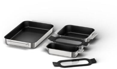 Siemens HZ9FF040 Flex Pfannen-Set, 4-teilig, Edelstahl Elektroshop Wagner