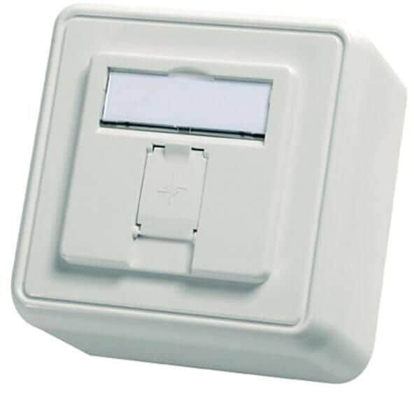 Telegärtner Modulaufnahme, 80x80, 1fach, AP 45° Auslass, unbestückt ...