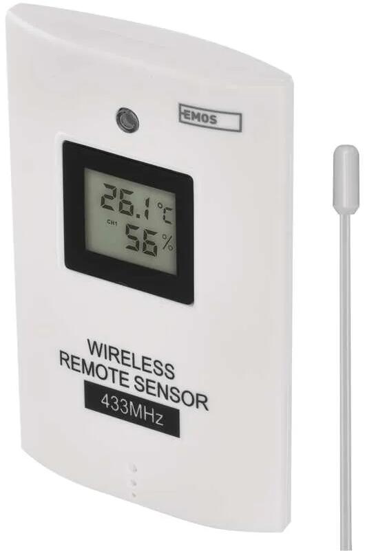 EMOS E05018 Sensor für Wetterstation AOK-5018B, drahtlos, weiß ...