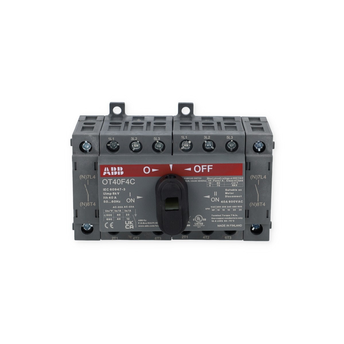 ABB OT40F4C Lastumschalter, 4-polig, 40A (1SCA104934R1001) Elektroshop Wagner