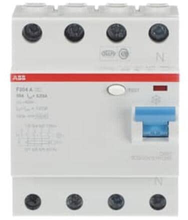 ABB F204A-25/0,03 FI-Schalter, 25A/0,03mA, 4-Polig, Typ A ...