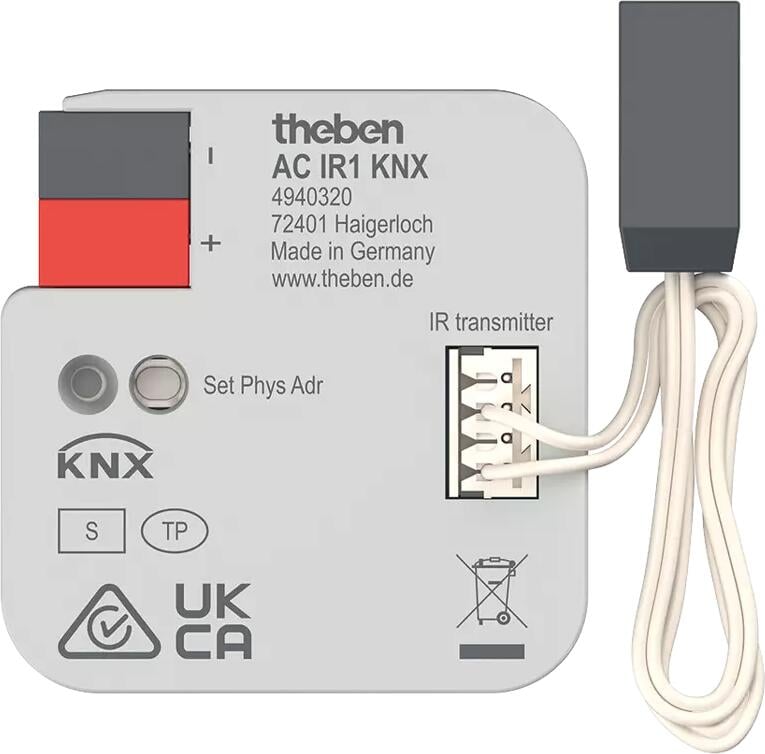 Theben AC IR1 KNX Split Unit Gateway IR Gateway, Unterputz (4940320 ...