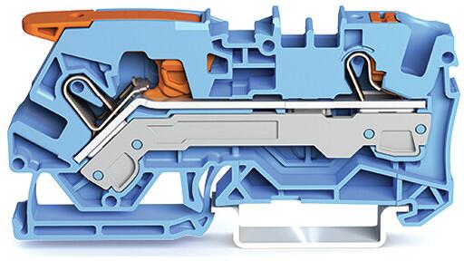 Wago 2106-5204 2-Leiter-Durchgangsklemme, Hebel, Drücker, 6 mm² ...