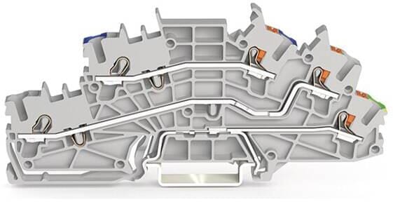 Wago Installationsetagenklemme mit Betätigungsöffnung und Drücker, 2,5 ...