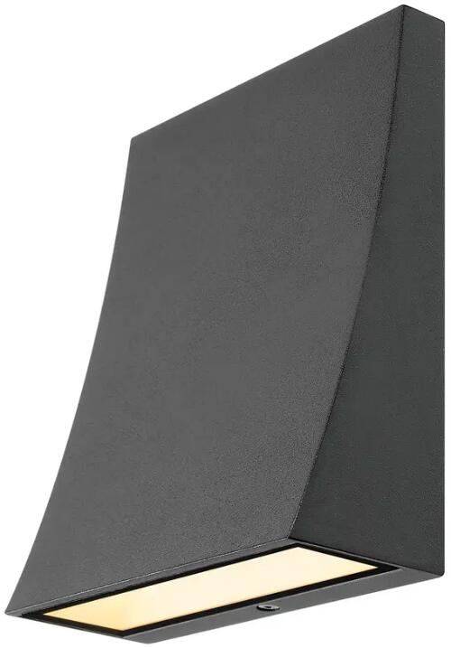 SLV DELWA WIDE LED Outdoor Wandleuchte, 3000K, 100°, anthrazit, IP44 ...