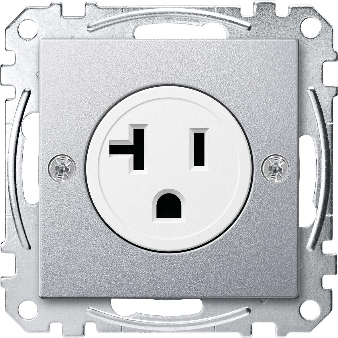 Merten MEG2156-0460 USA-Steckdosen-Einsatz, 20 A, System M, aluminium ...