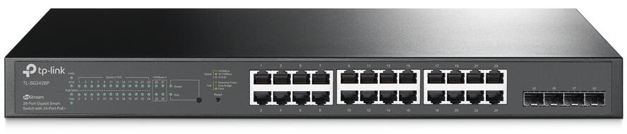 TP-Link TL-SG2428P JetStream-28-Port-Gigabit-Smart-PoE-Switch mit 4 SFP ...