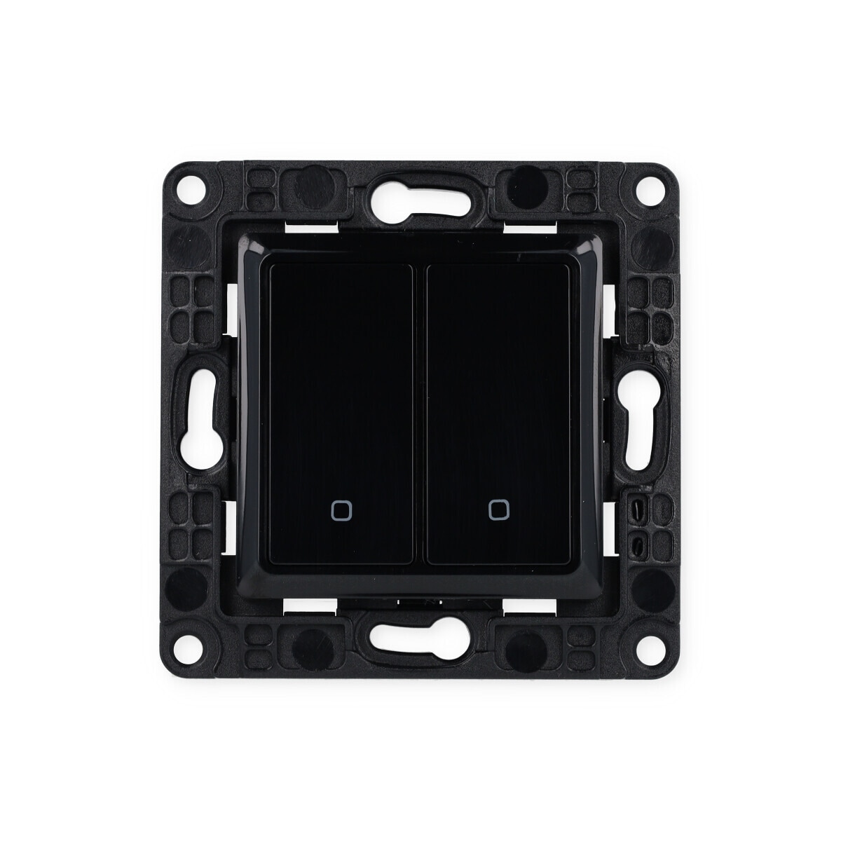 Shelly Wall Switch 2 Wandtaster, 2-fach, schwarz (Shelly_WS_2_s ...