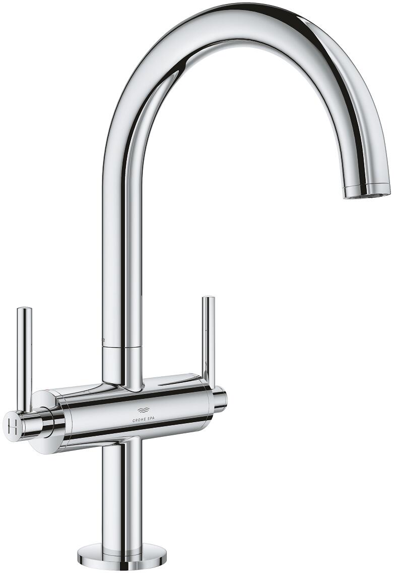GROHE Atrio Waschtisch-Einlochbatterie, L-Size, Hebelgriffe ...