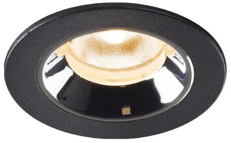 SLV NUMINOS XS Deckeneinbauleuchte, 2700K, 7W, 55°, schwarz/chrom ...