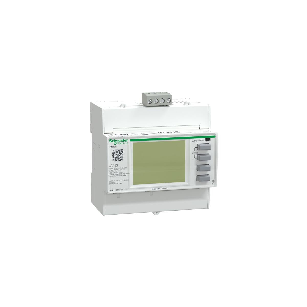 Schneider Electric PowerLogic PM3250 Universalmessgerät, Modbus RTU, 1A ...