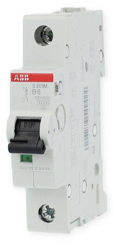 ABB S201M-B6 Sicherungsautomat 10kA,6A,1Polig (2CDS271001R0065) Elektroshop Wagner