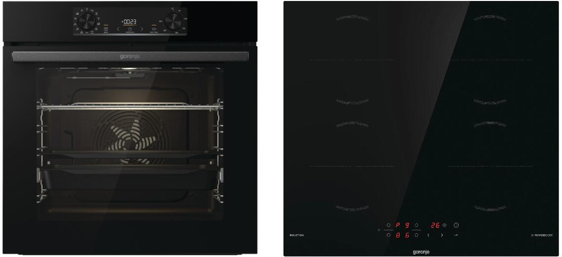 Gorenje Black Induct Set 2 EEK: A Backofen-Set mit Induktionskochfeld ...