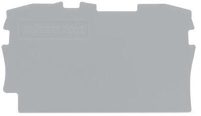 Wago 2002-1291 Abschluss- und Zwischenplatte, 0,8 mm dick, grau ...