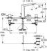 GROHE Allure Brilliant 3-Loch-Waschtischbatterie, Zugstangen ...