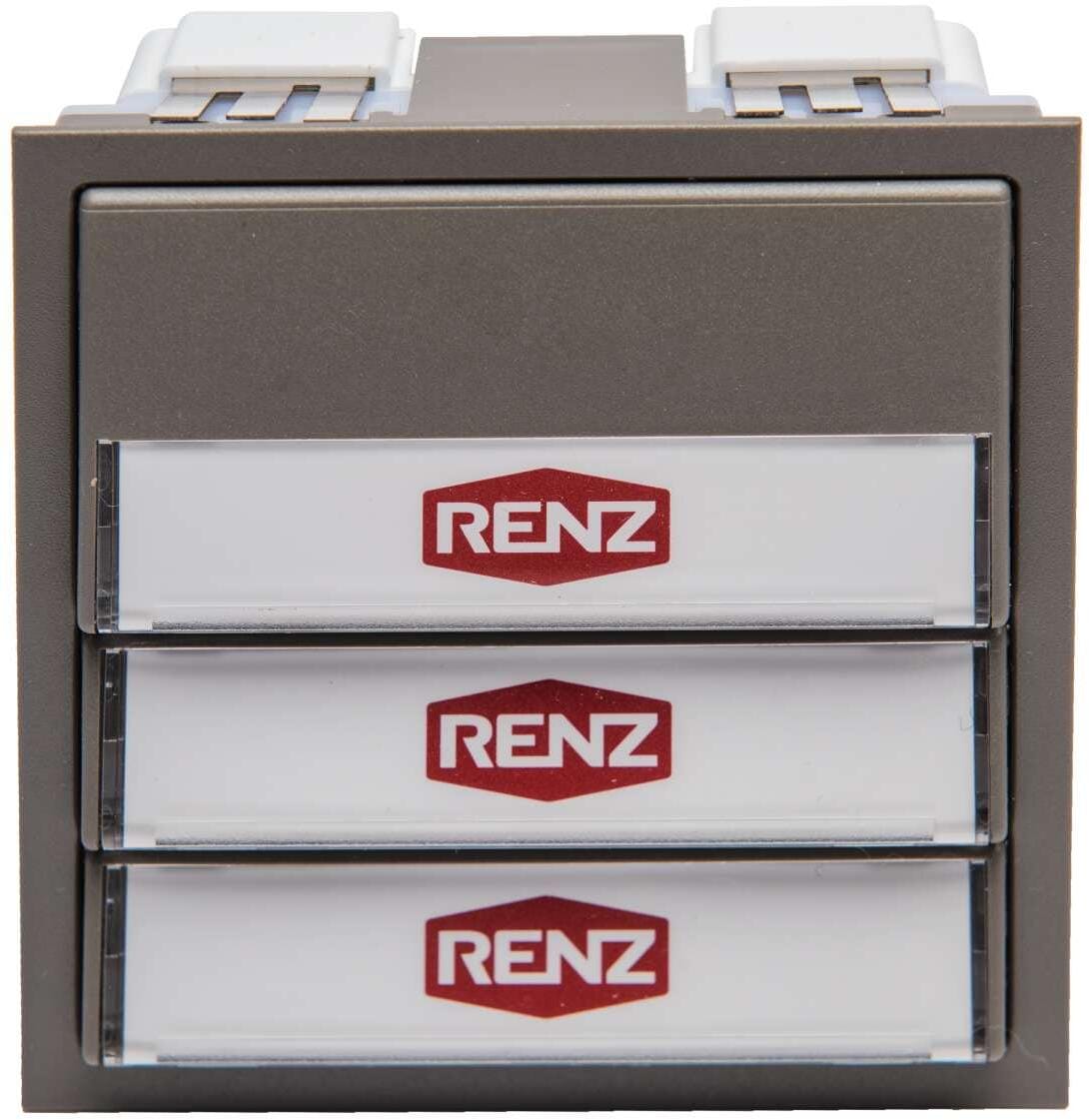 Renz 97-9-85271 gr Klingelmodul, 3 Klingeltasten, quarzgrau Elektroshop Wagner