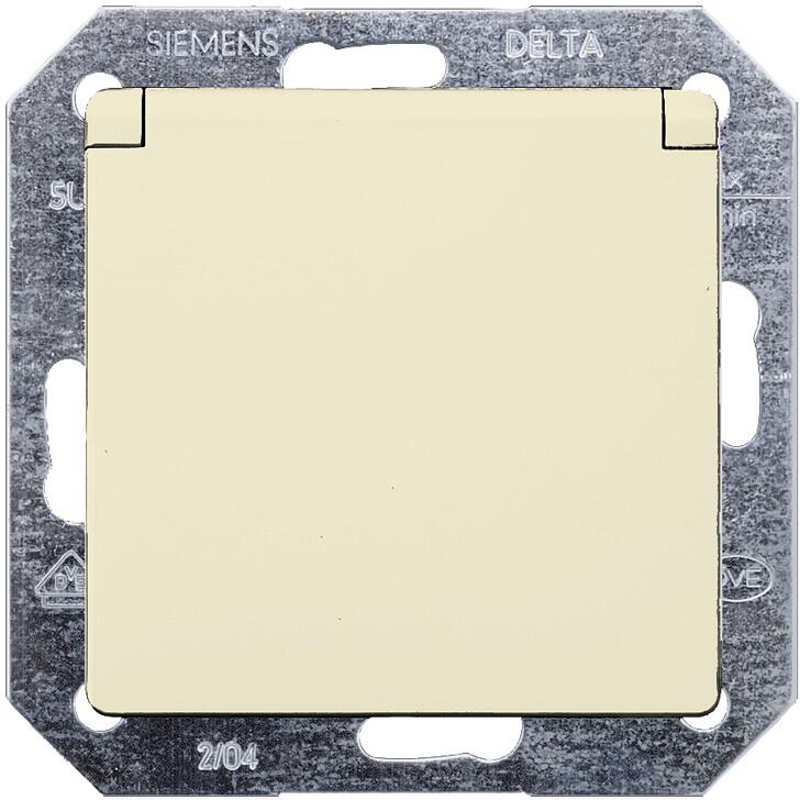 Siemens DELTA i-system Schuko-Steckdose mit Klappdeckel, 10/16A, 250V ...