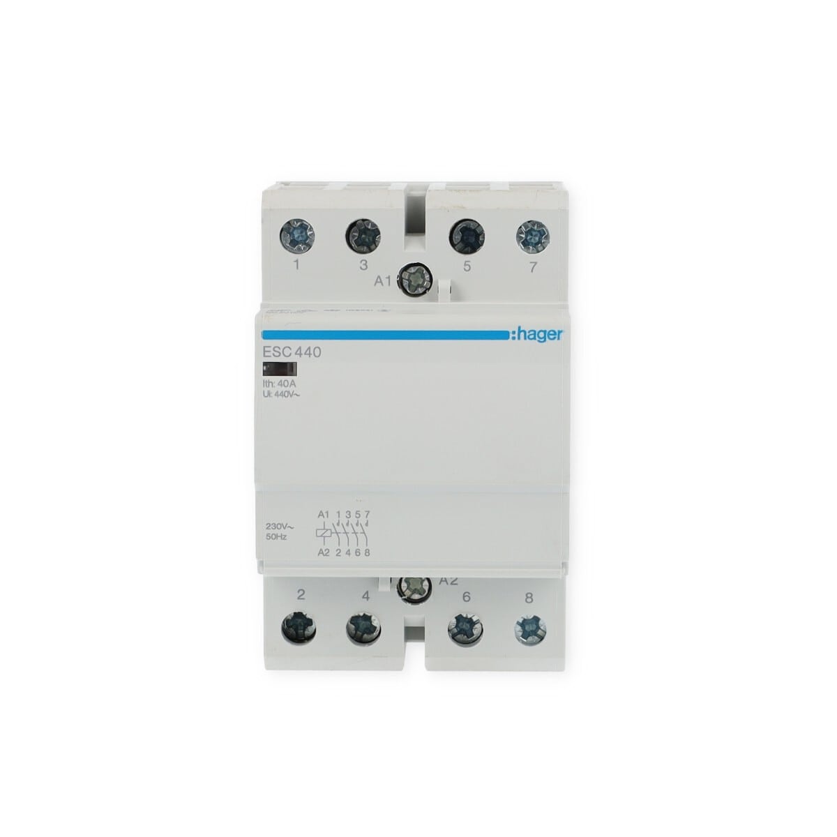 Hager ESC440 Installationsschütz, 40A, 4 Schließer, 230V Elektroshop Wagner