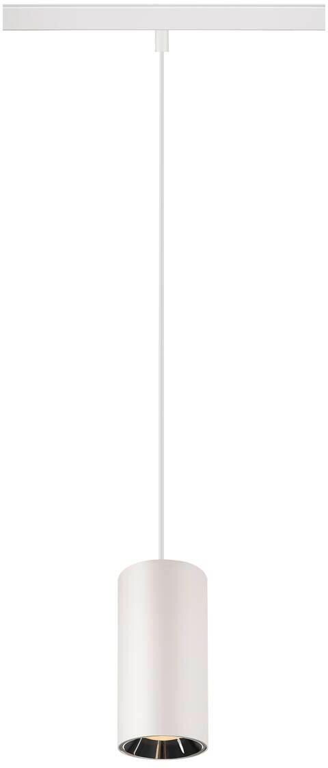 SLV 48V TRACK NUMINOS S DALI, Pendelleuchte, weiß / chrom, 16W, 1050lm ...