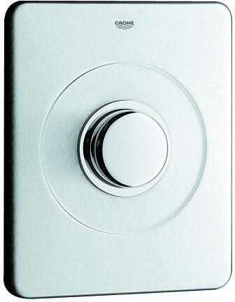 GROHE Edelstahl-Abdeckplatte, 156 x 197 mm, Druckknopfbetätigung ...