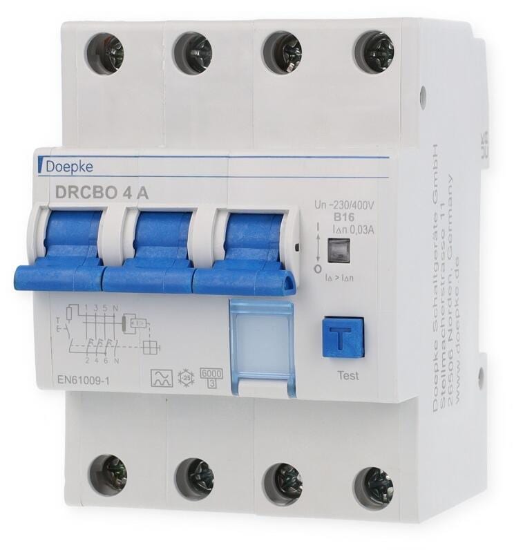 Doepke DRCBO 4 FI/LS-Kombination, 16A, 4-polig, B-Charakteristik, Typ A (09945104) Elektroshop ...