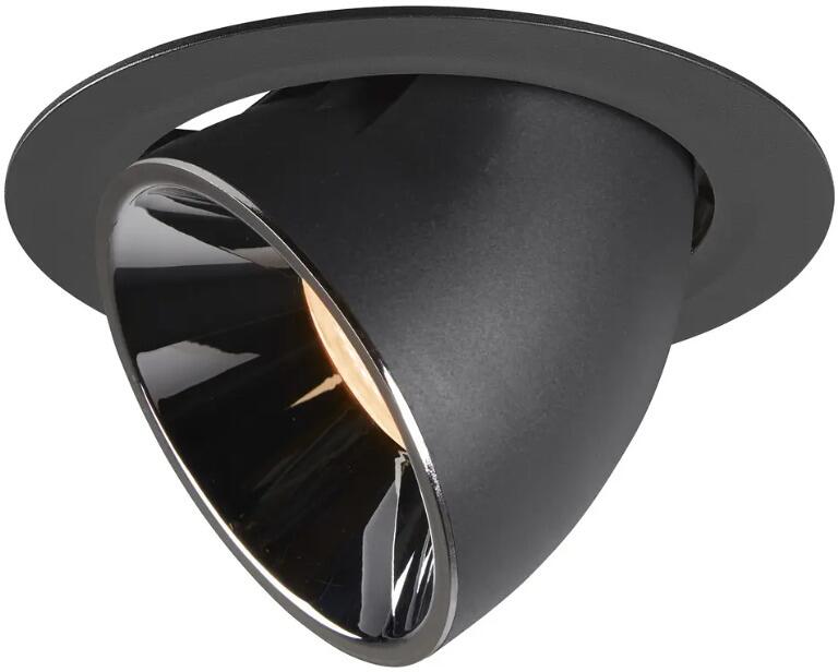 SLV NUMINOS GIMBLE XL Deckeneinbauleuchte, 2700K, 20°, schwarz/chrom ...