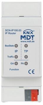 MDT SCN-IP100.03 IP Router, 2 Teilungseinheiten REG, mit IP Secure und KNX Data Secure, Email ...