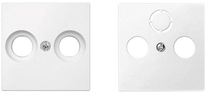 Merten Zentralplatte für Antennensteckdosen, System M, polarweiß matt ...
