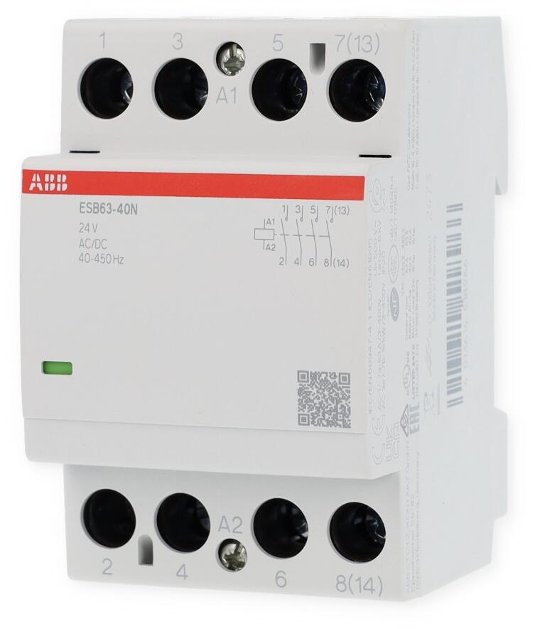 ABB ESB63-40N-01 Installationsschütz 4S, 63A, 24V, 4-Polig ...
